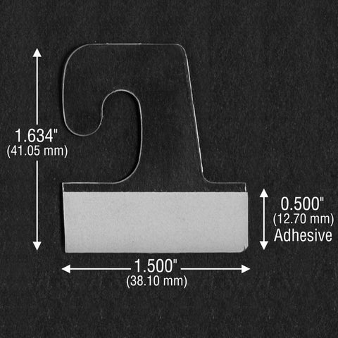Hook Hang Tab For Retail - Plastic, Self Adhesive - Bullseye Protection ...