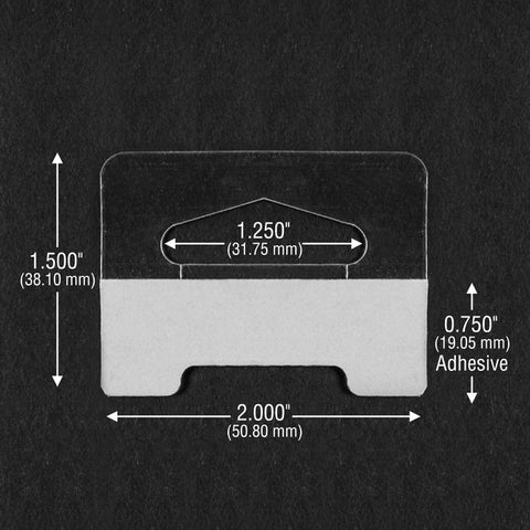 SELF ADHESIVE CLEAR PLASTIC SLOT HANG TAB HEAVY DUTY 19 OZ /14 MIL ...