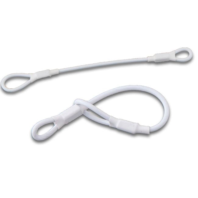 Security Lanyard Double Loop with Plastic Cover White – BullsEye Protection