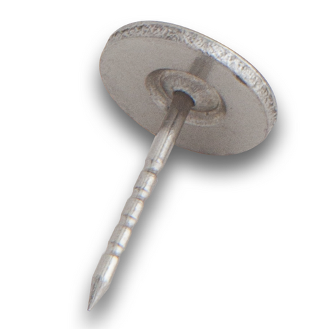 Flat Head Metal Pin Tack 19mm Grooved – BullsEye Protection